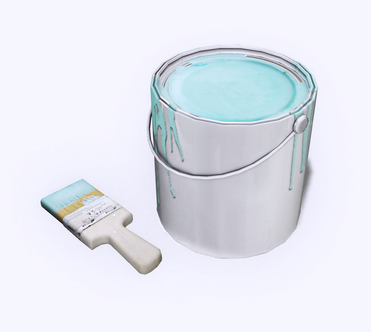 Paint Can and Brush 3D - TurboSquid 1741444