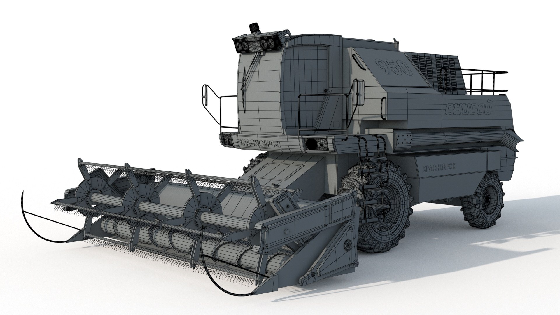3D Model Yenisei 950 Combine Harvester - TurboSquid 2044391