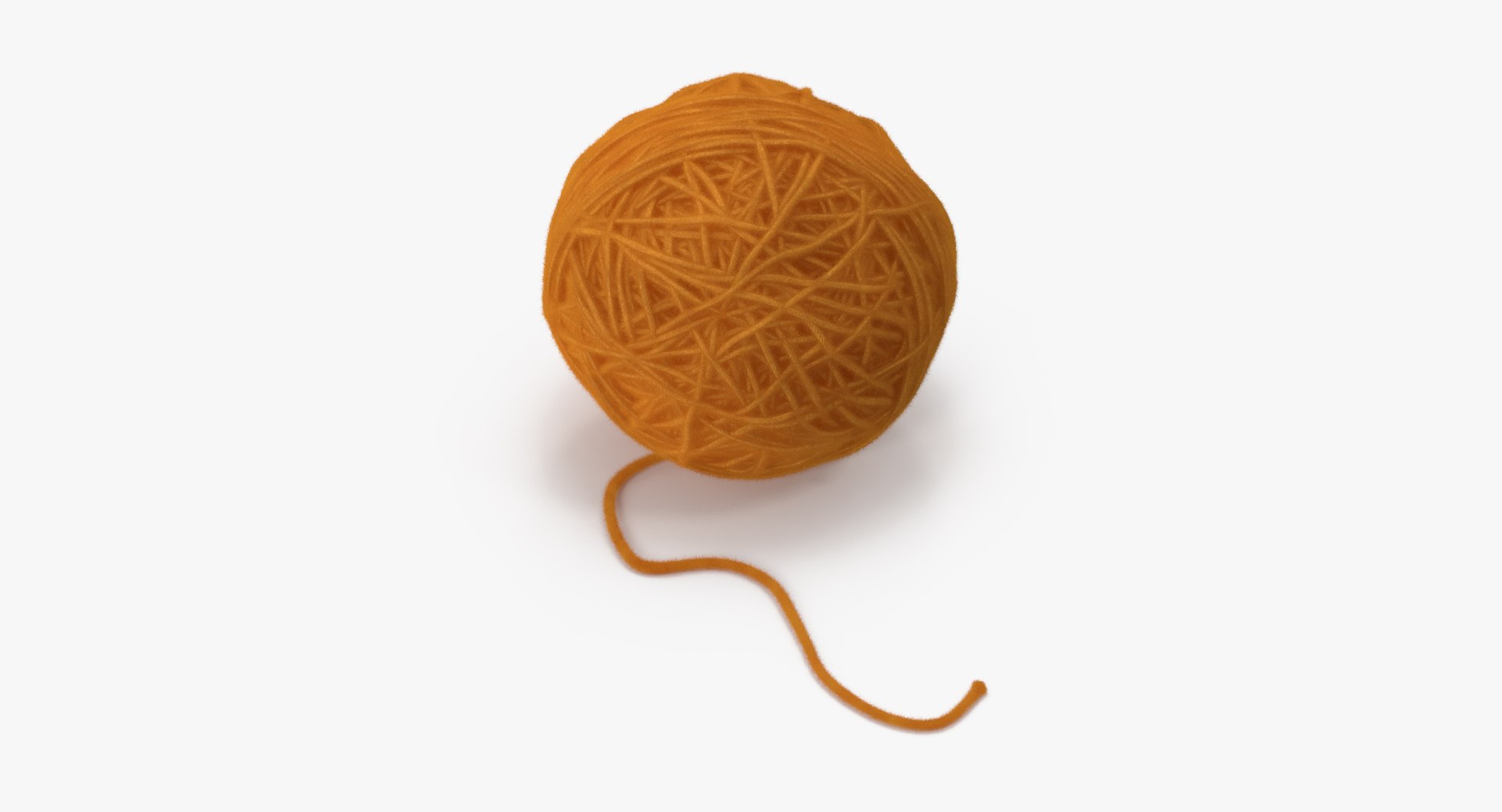 3d Model Yellow Ball Yarn