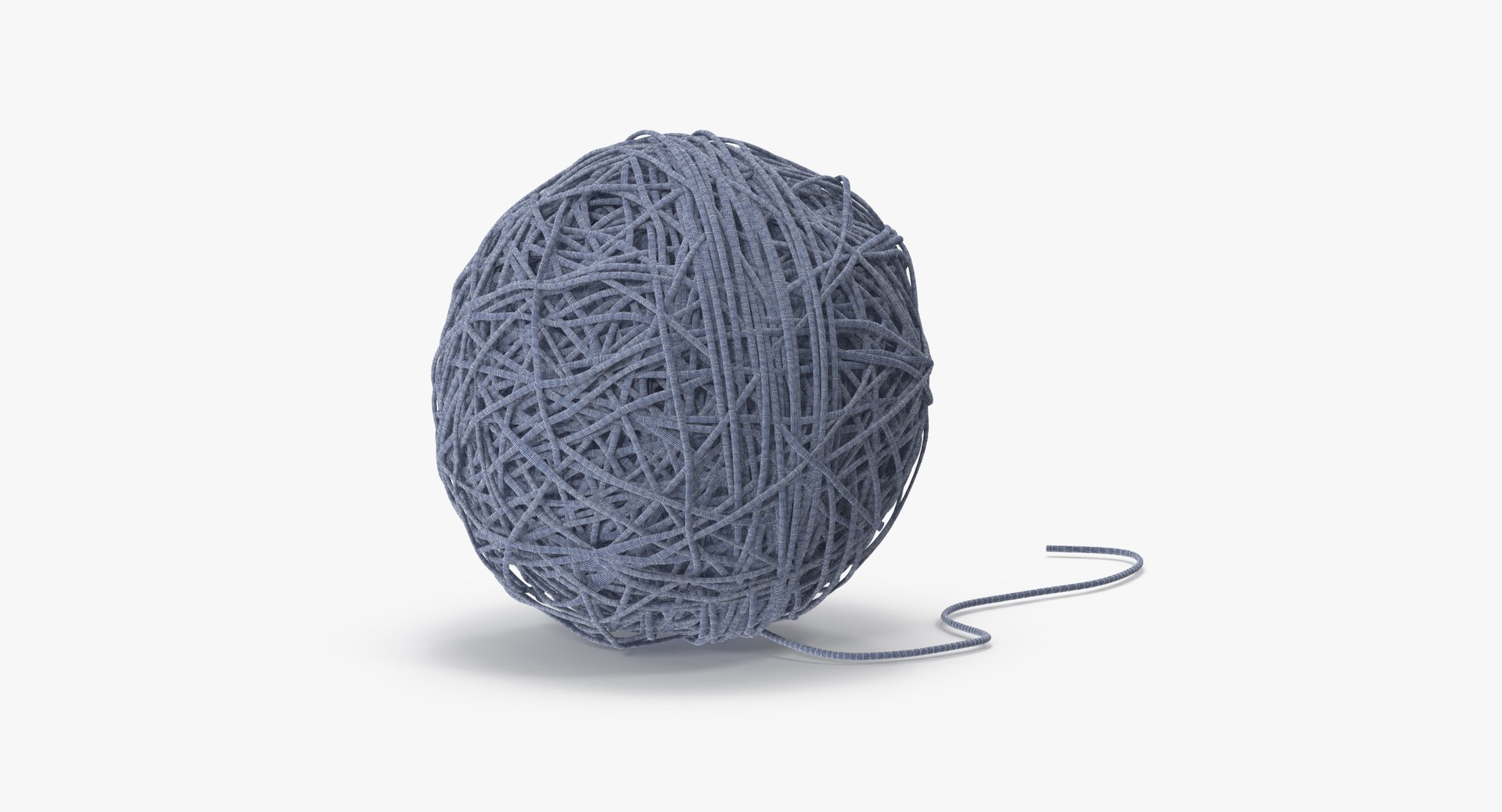 3d Model Yellow Ball Yarn