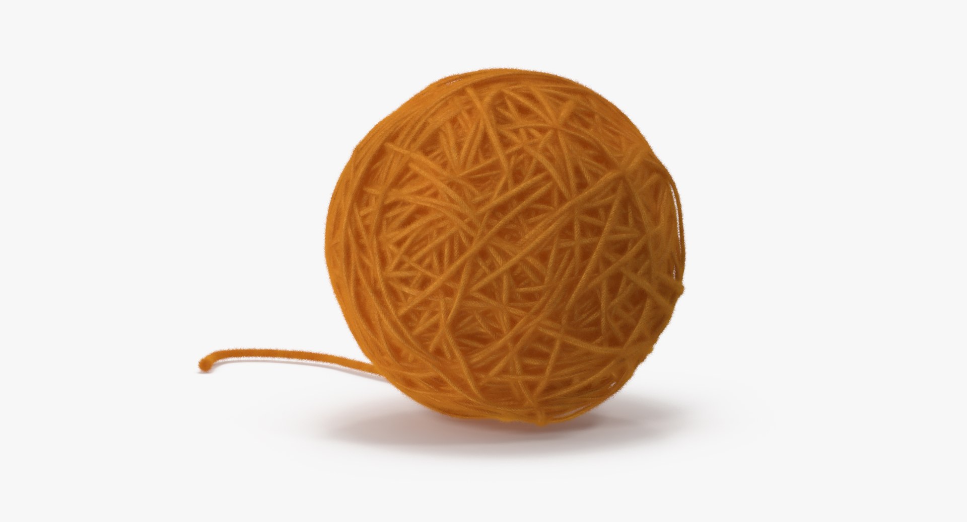 3d Model Yellow Ball Yarn