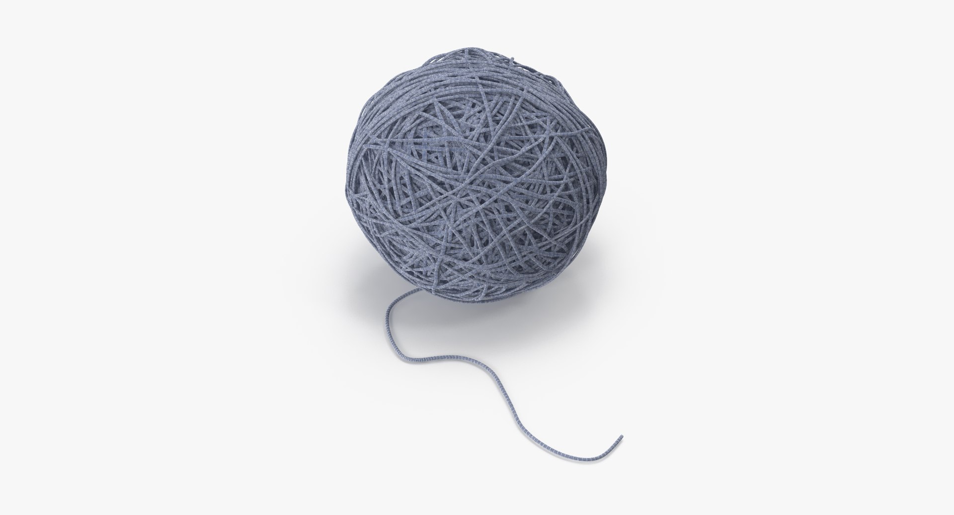3d Model Yellow Ball Yarn