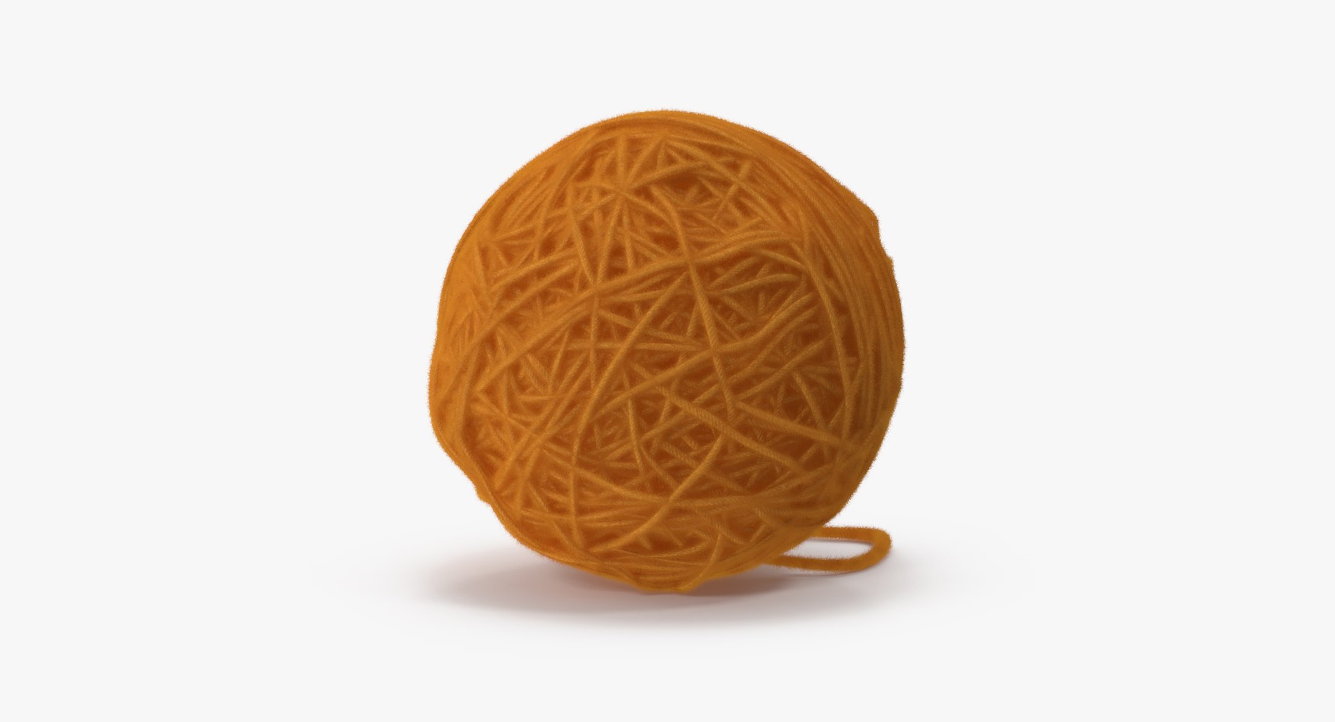 3d Model Yellow Ball Yarn