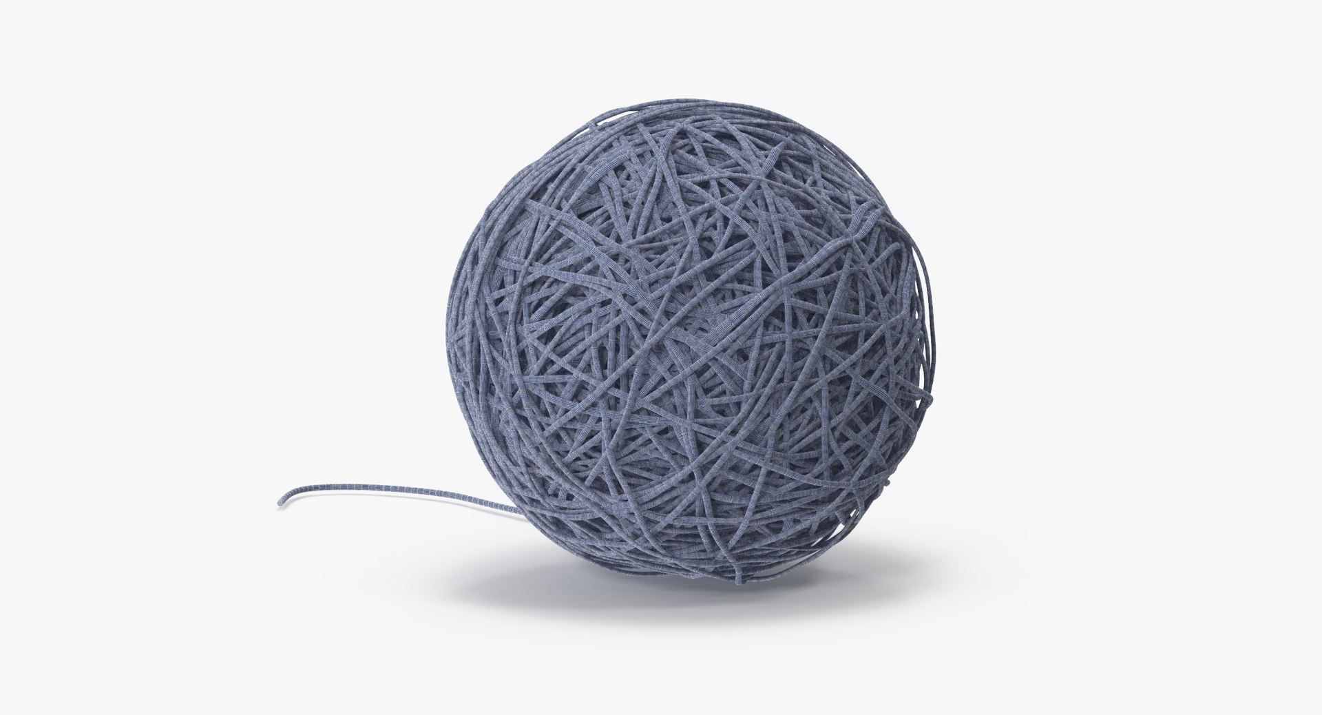 3d Model Yellow Ball Yarn