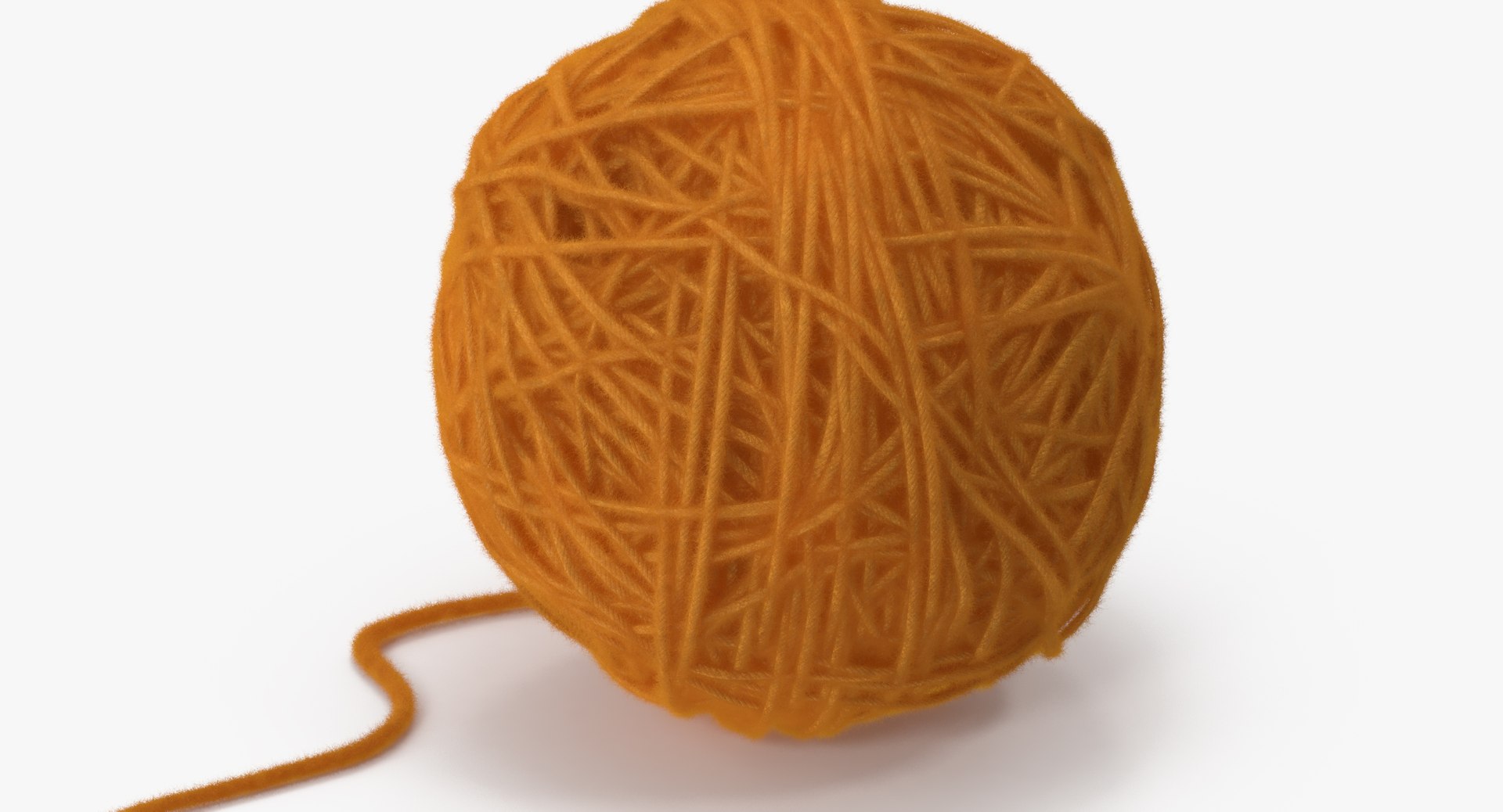 3d Model Yellow Ball Yarn