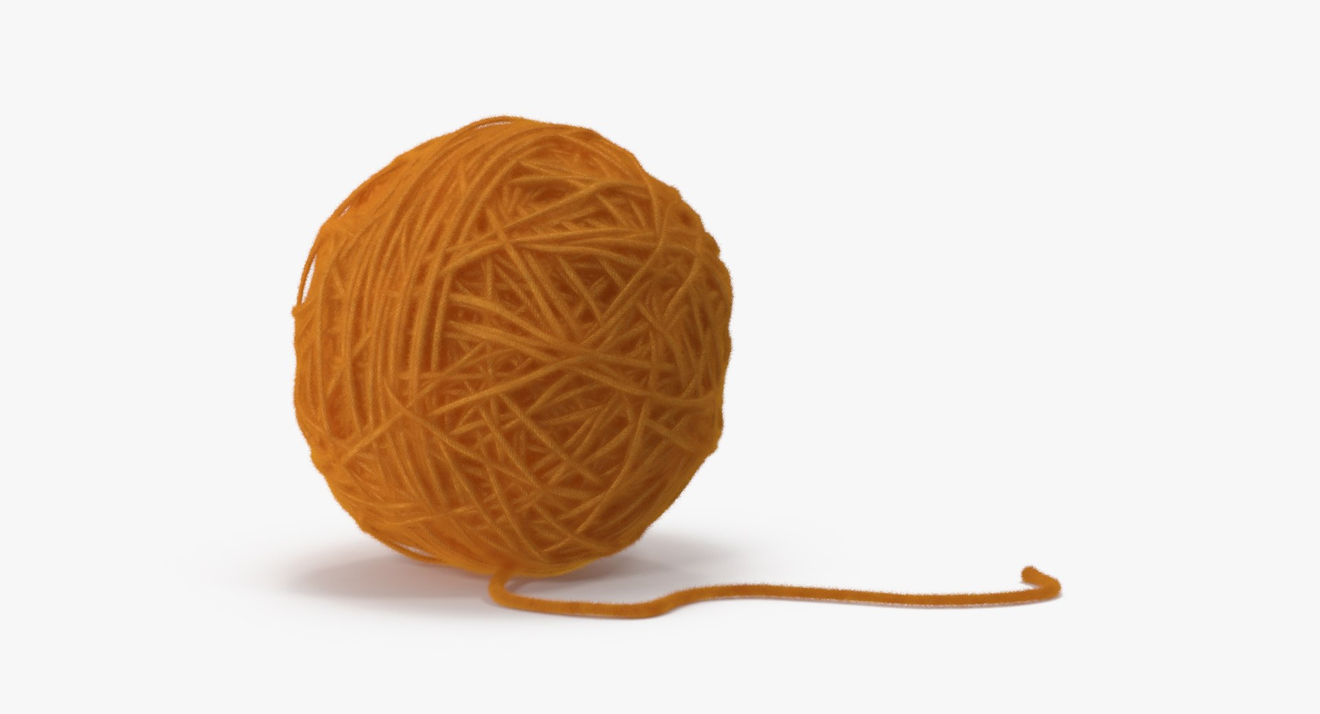 3d Model Yellow Ball Yarn