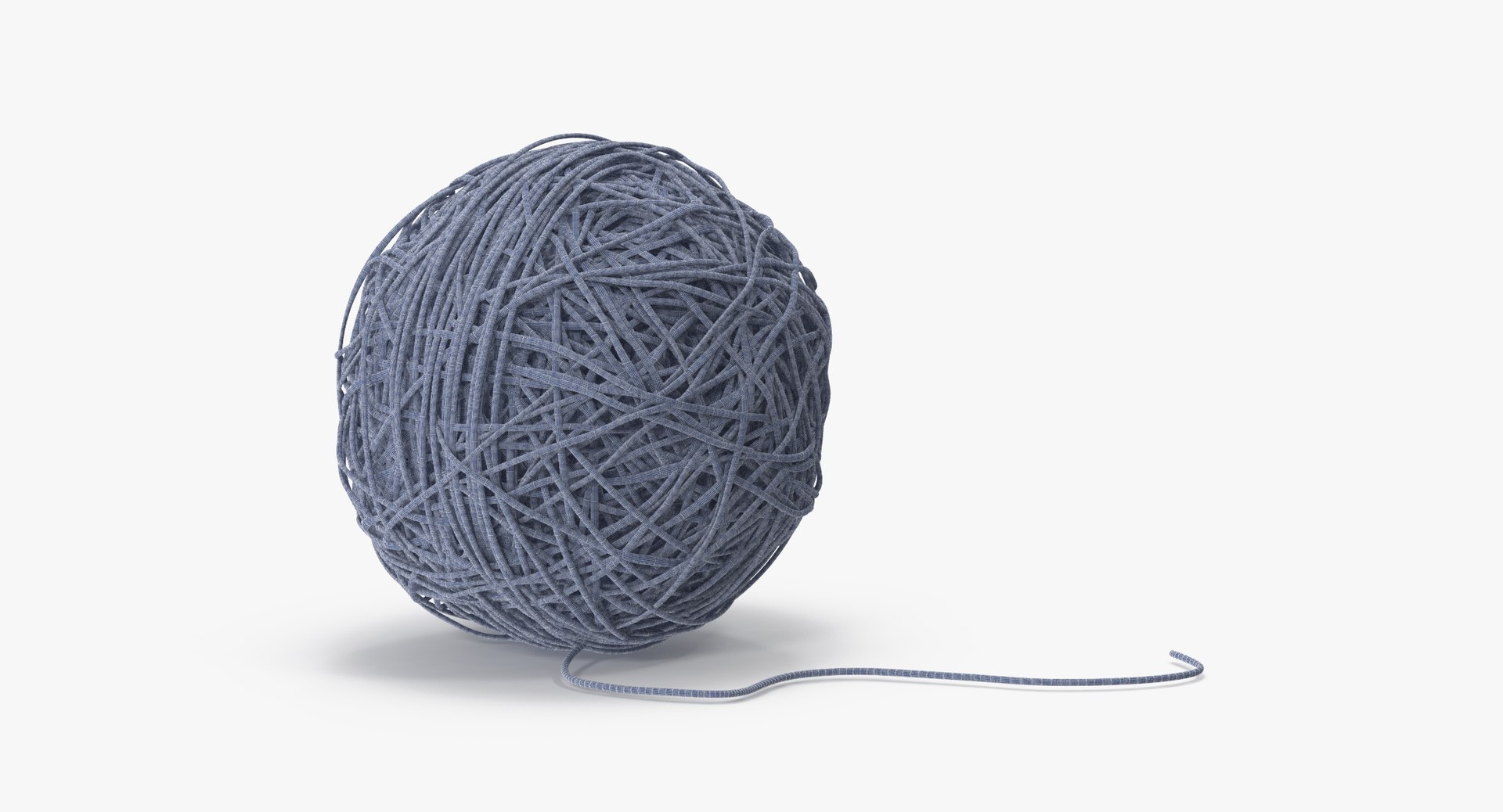 3d Model Yellow Ball Yarn