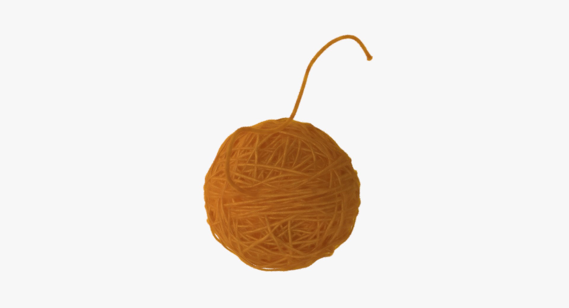 3d Model Yellow Ball Yarn