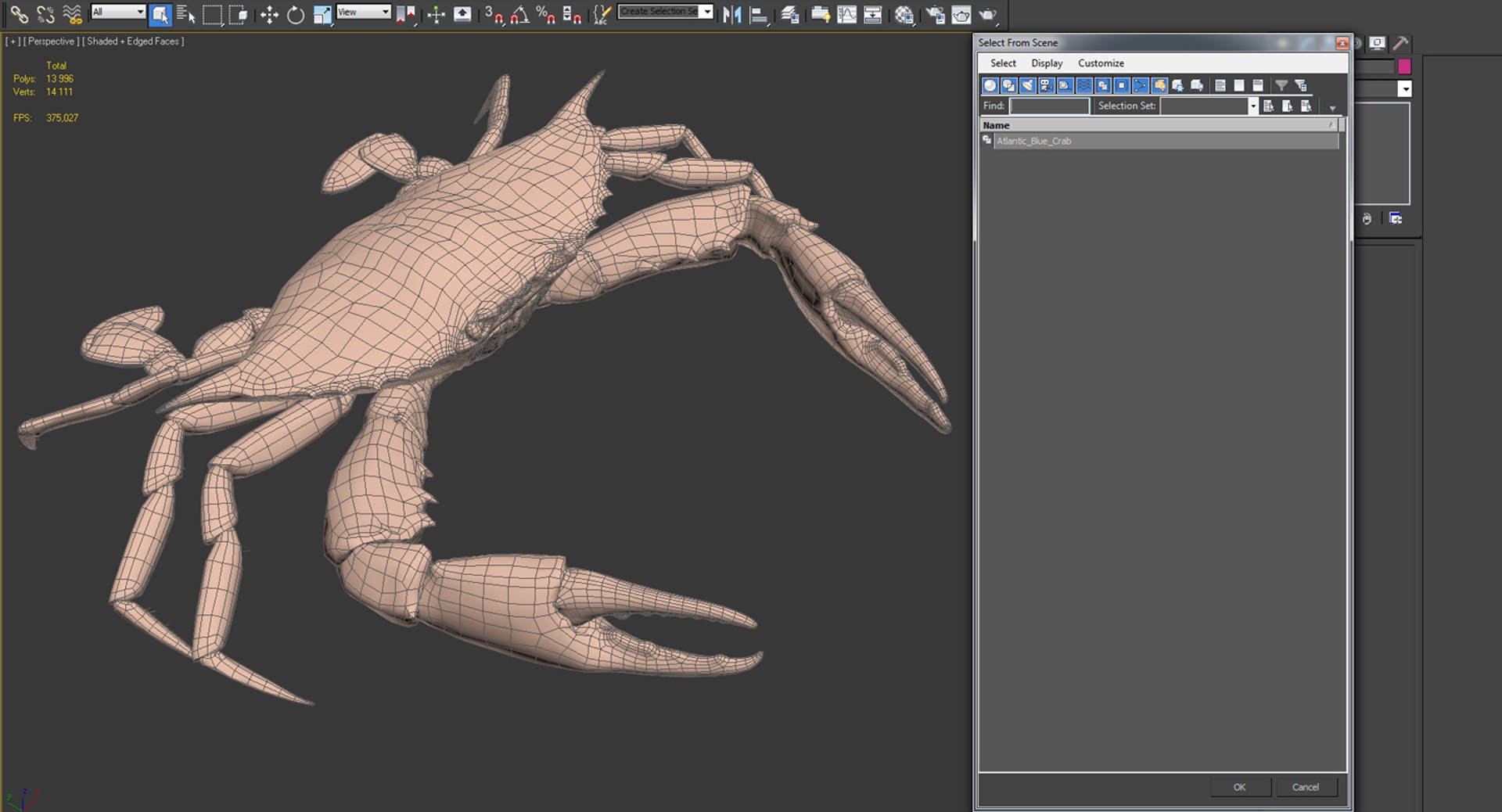 3d model atlantic blue crab