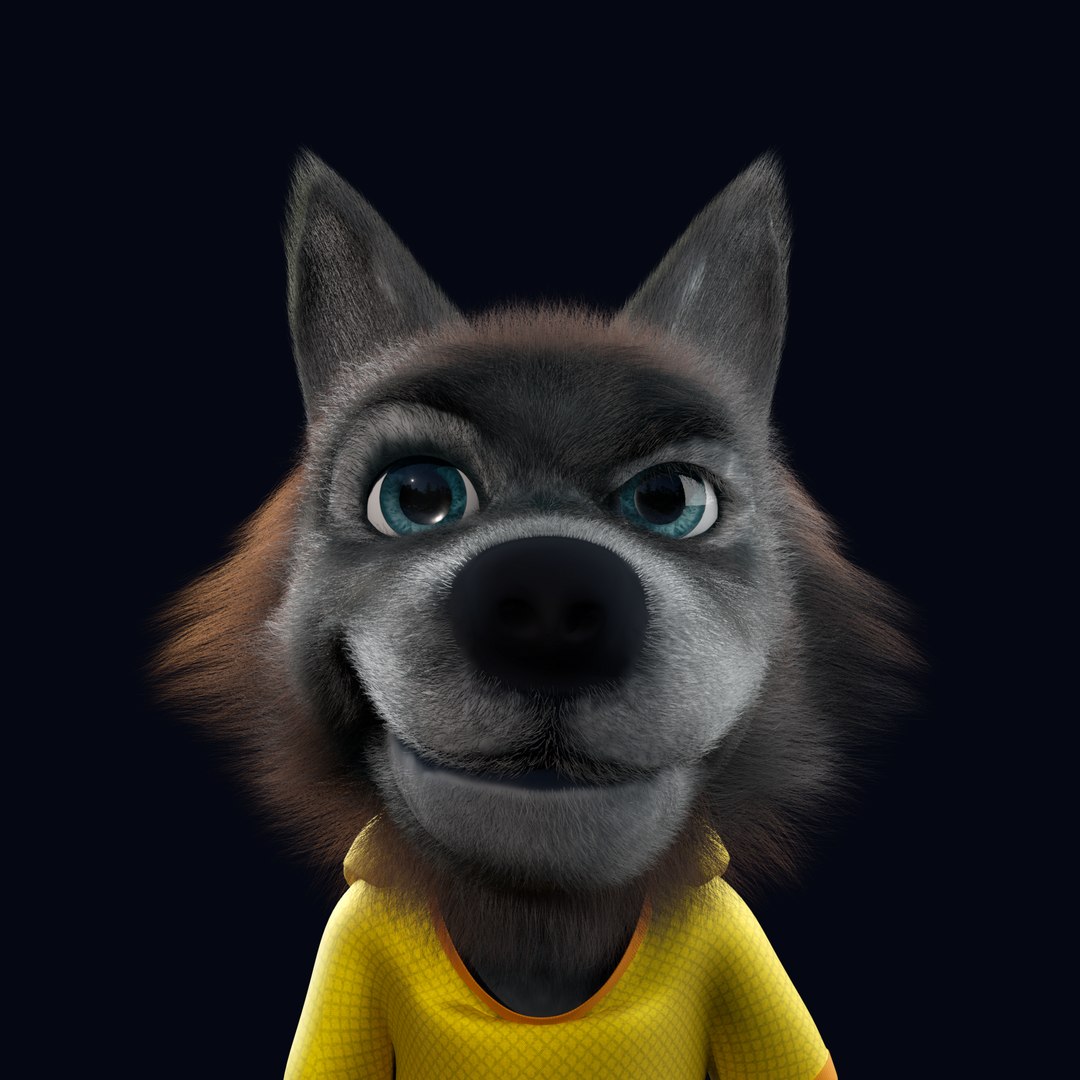 Cartoon Wolves Collection 3D Model - TurboSquid 2010063