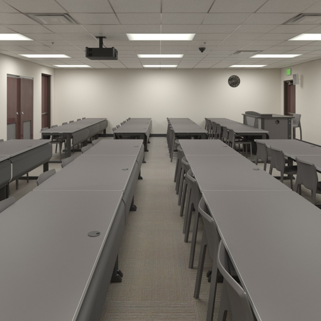 3D Class Room Realistic - TurboSquid 1245264