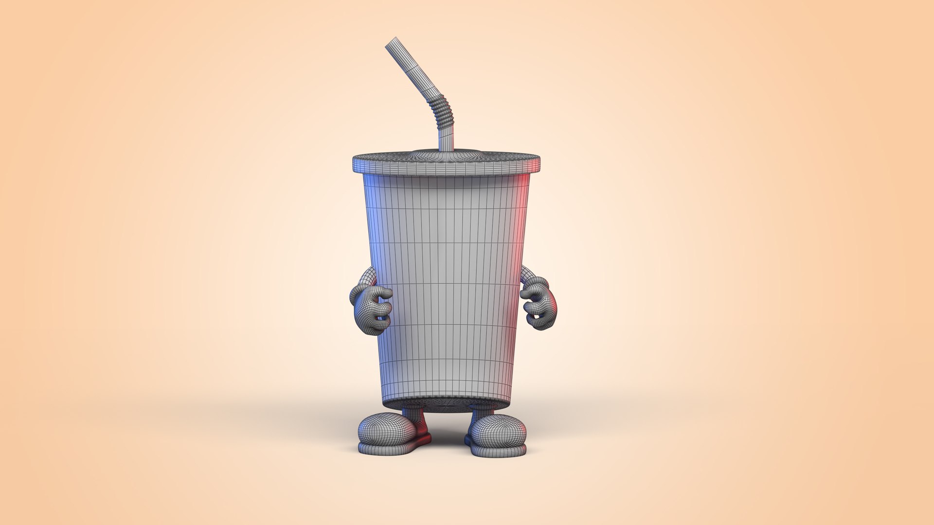 Cup man character 3D model - TurboSquid 1535613