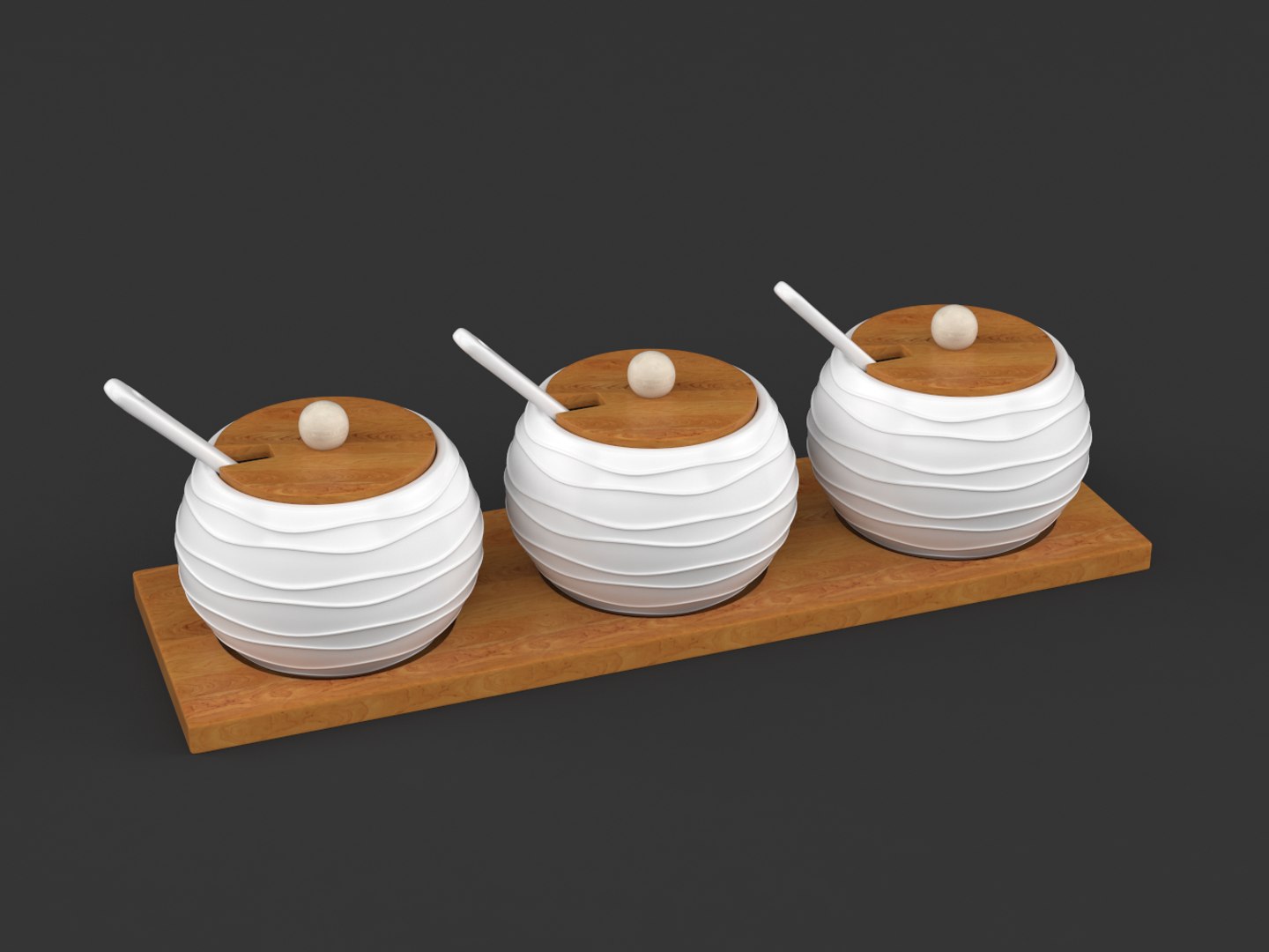 Porcelain condiment jar spice 3D model - TurboSquid 1601523