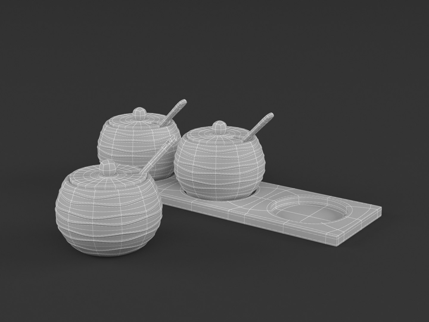 Porcelain condiment jar spice 3D model - TurboSquid 1601523