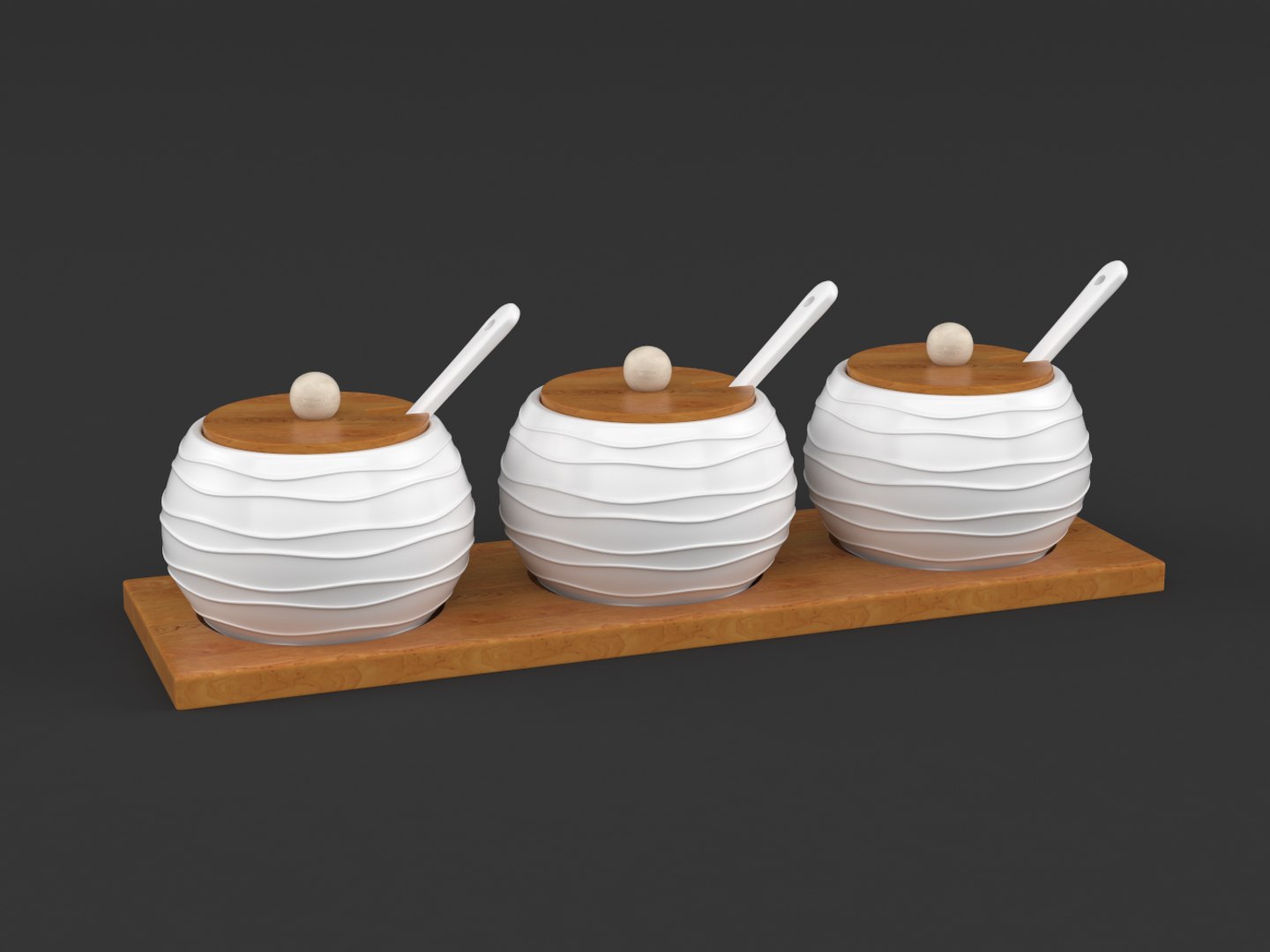 Porcelain condiment jar spice 3D model - TurboSquid 1601523