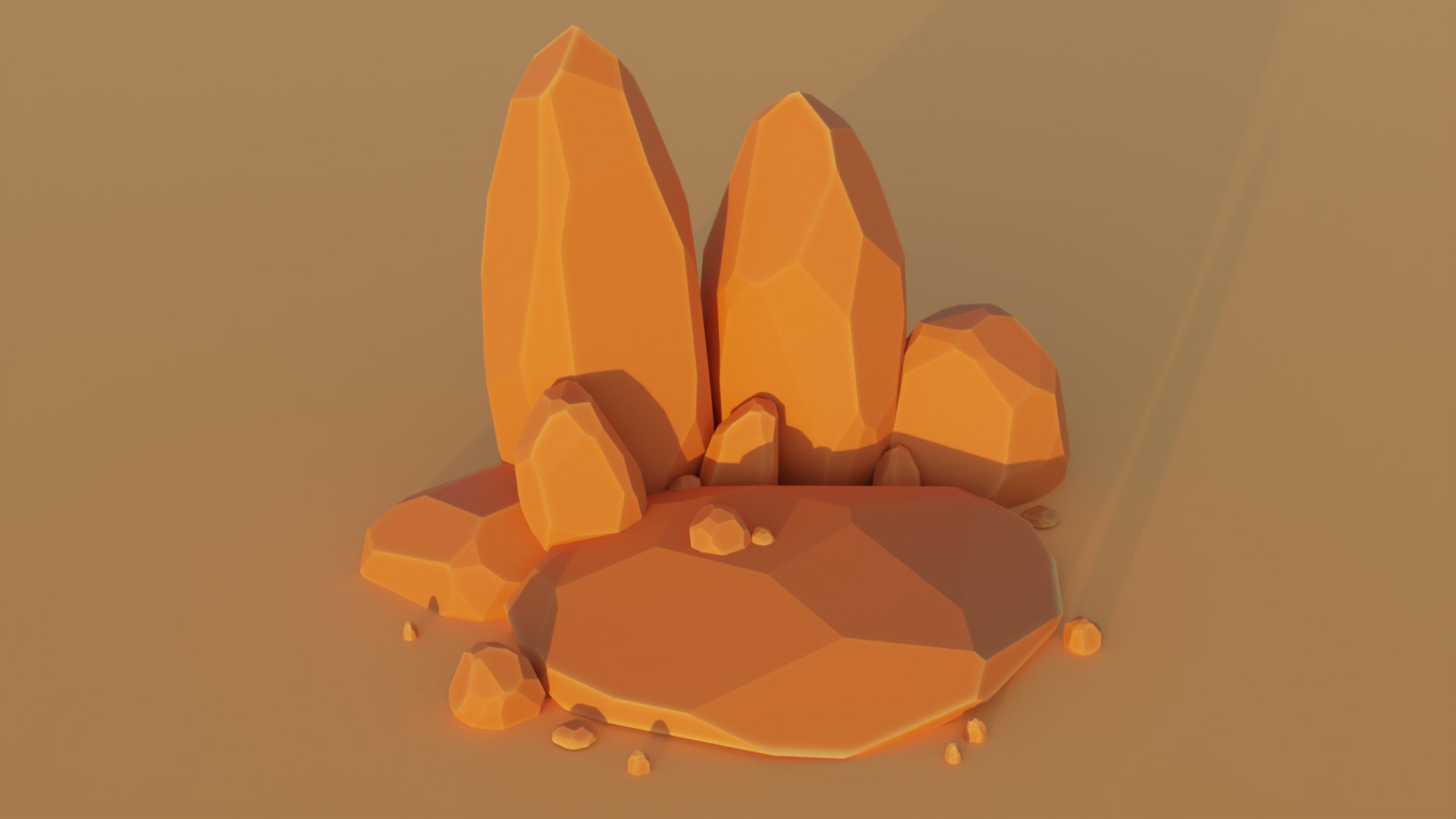 3D Model Low Poly Desert Pack - TurboSquid 2042424