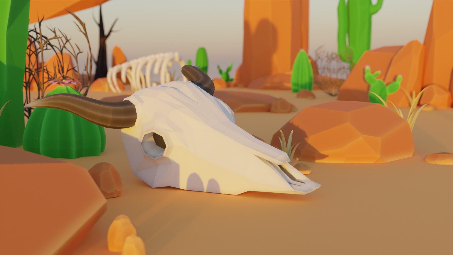 3D Model Low Poly Desert Pack - TurboSquid 2042424