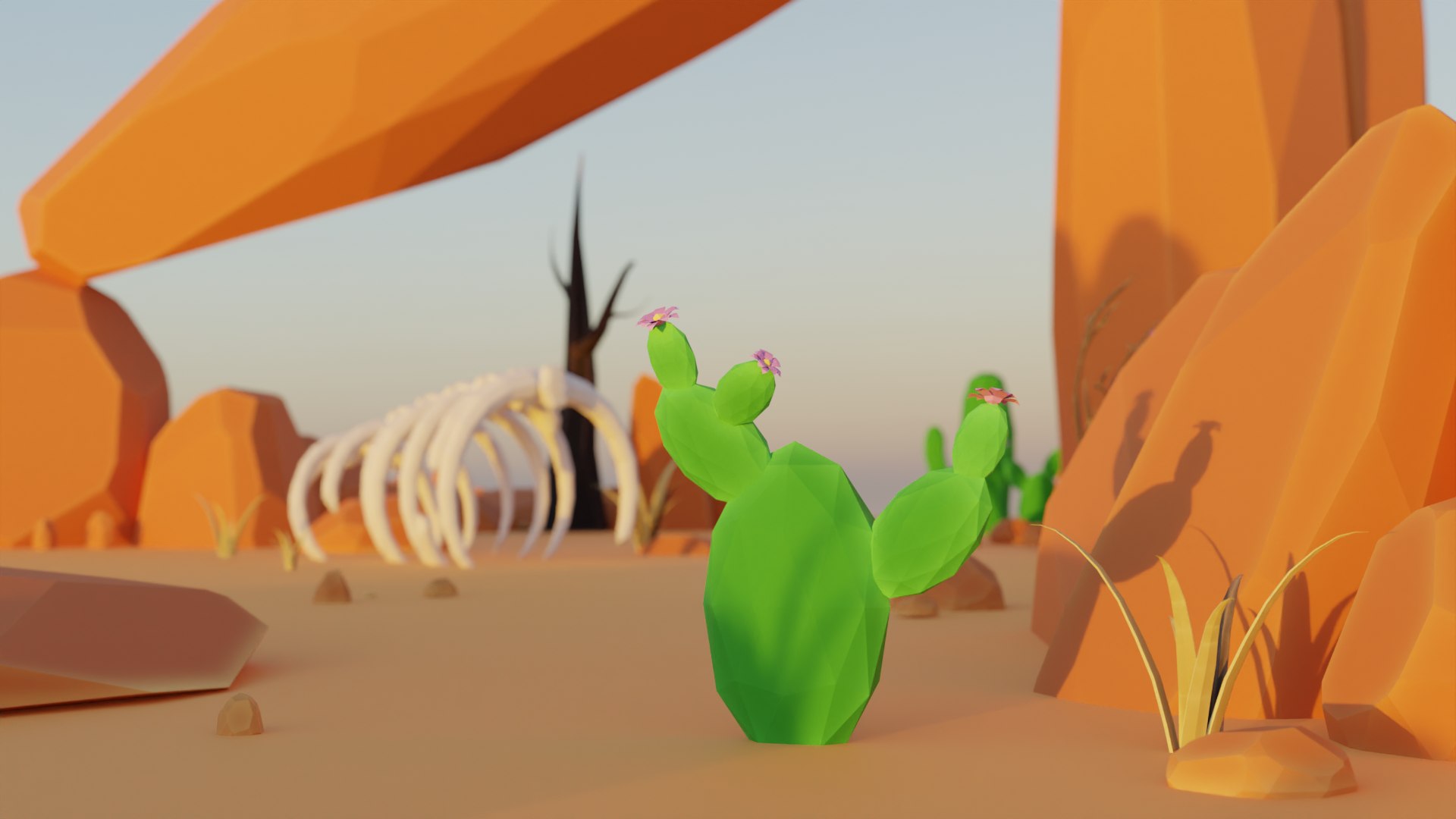 3D Model Low Poly Desert Pack - TurboSquid 2042424