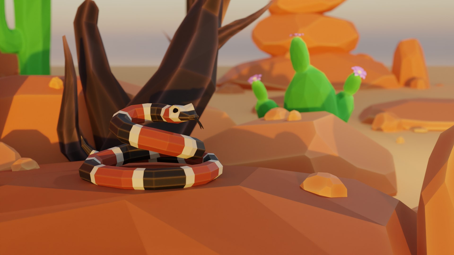 3D Model Low Poly Desert Pack - TurboSquid 2042424