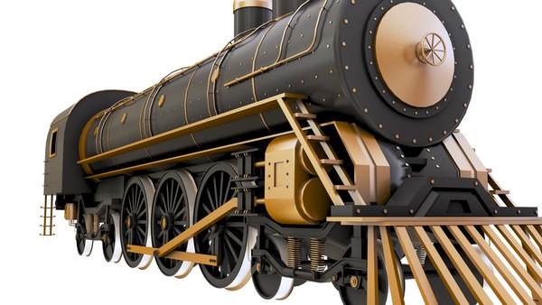 modelo 3d Locomotora de tren de vapor y vagón tolva - TurboSquid 1513666