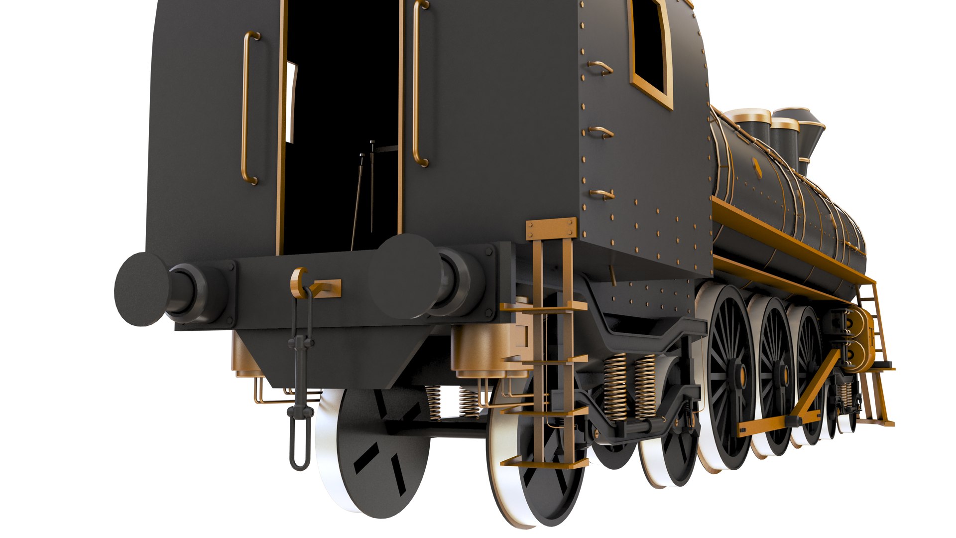 Locomotive steam train hopper 3D model - TurboSquid 1513666