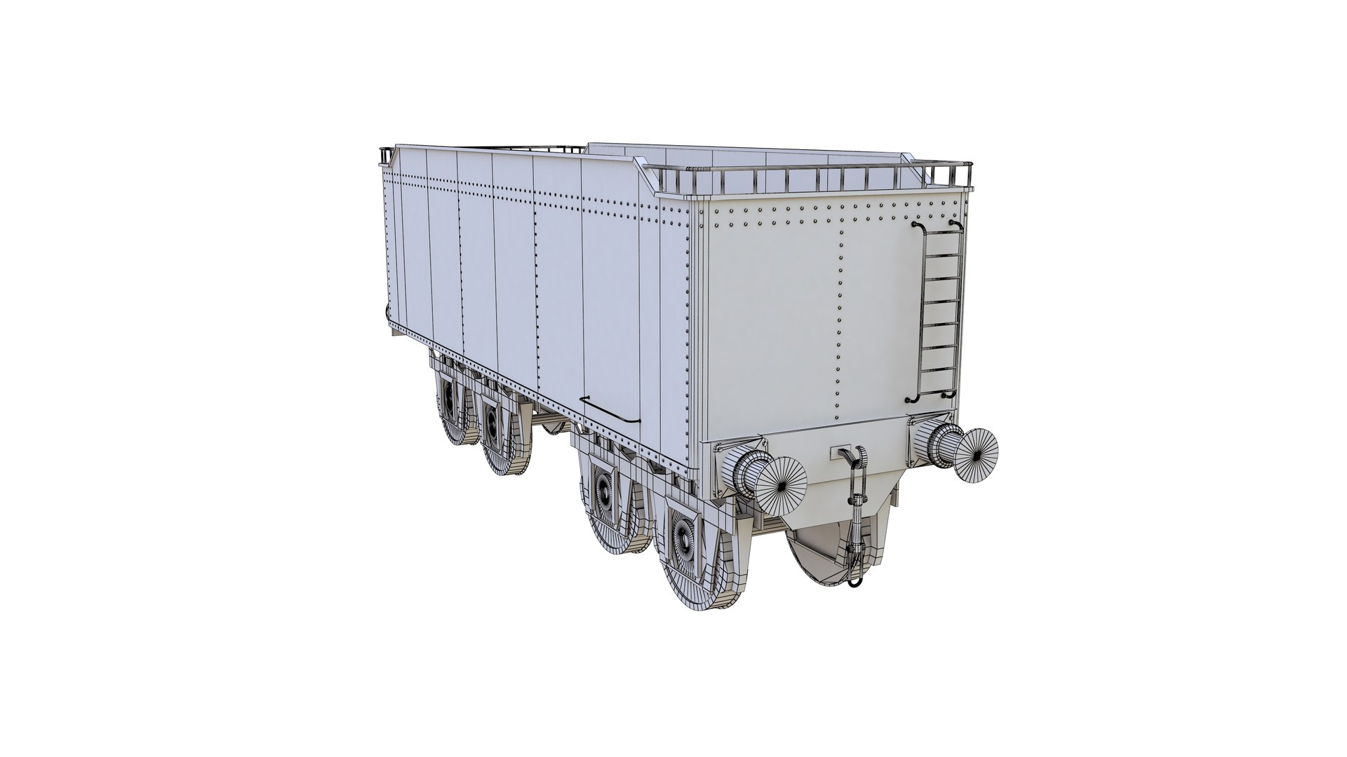 Locomotive steam train hopper 3D model - TurboSquid 1513666