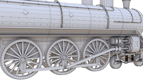 modelo 3d Locomotora de tren de vapor y vagón tolva - TurboSquid 1513666