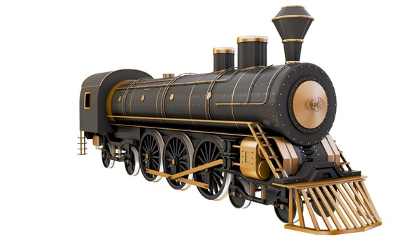 modelo 3d Locomotora de tren de vapor y vagón tolva - TurboSquid 1513666