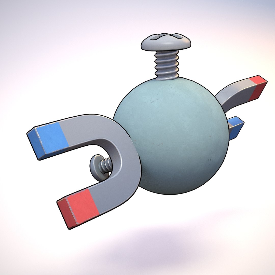 3d Model Magnemite Pokemon