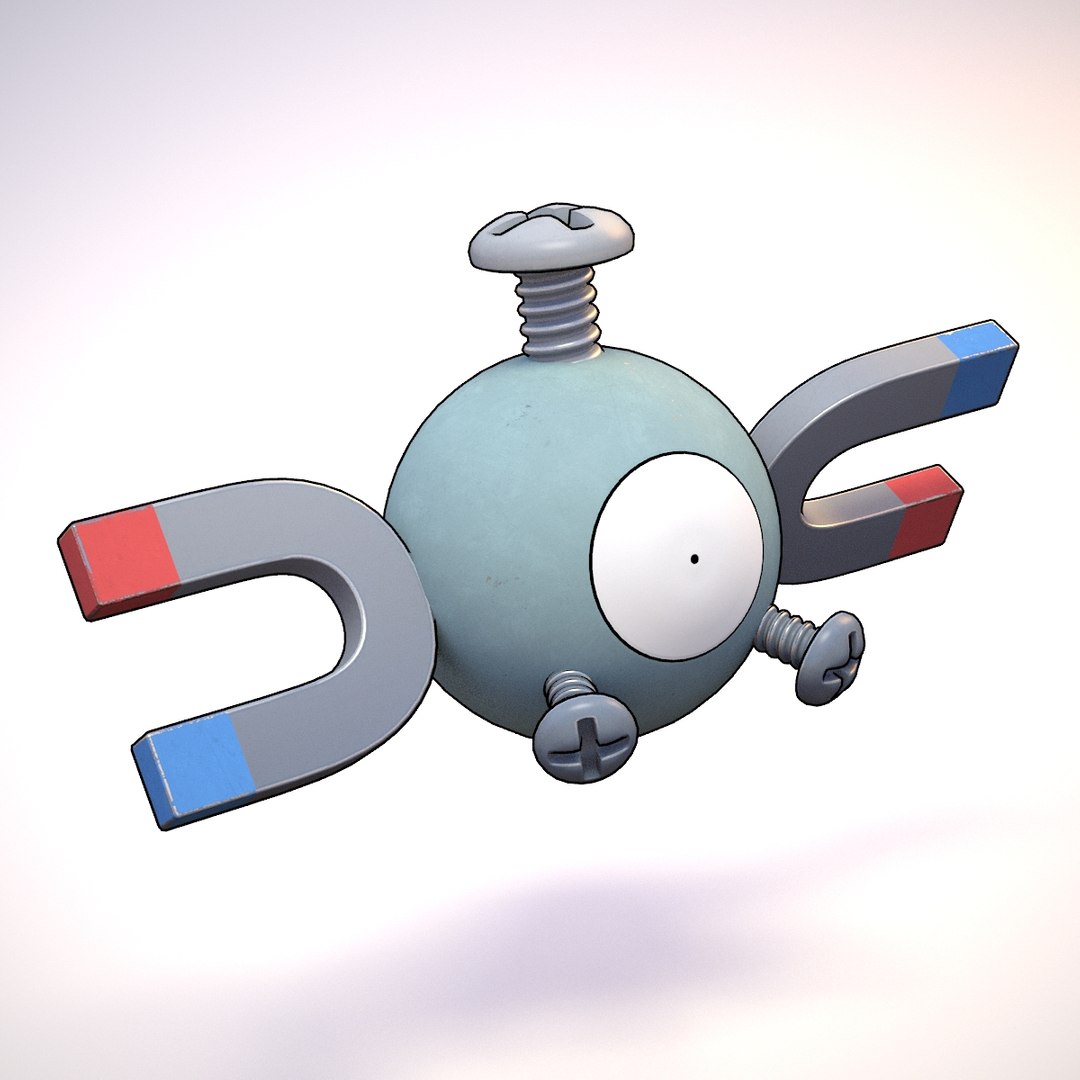 3d Model Magnemite Pokemon