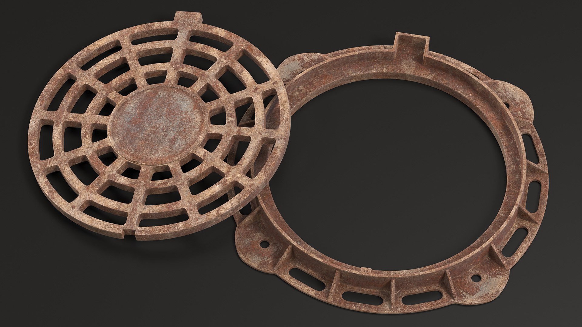 3D Rusty Stormwater Street Drain Model - TurboSquid 1958490