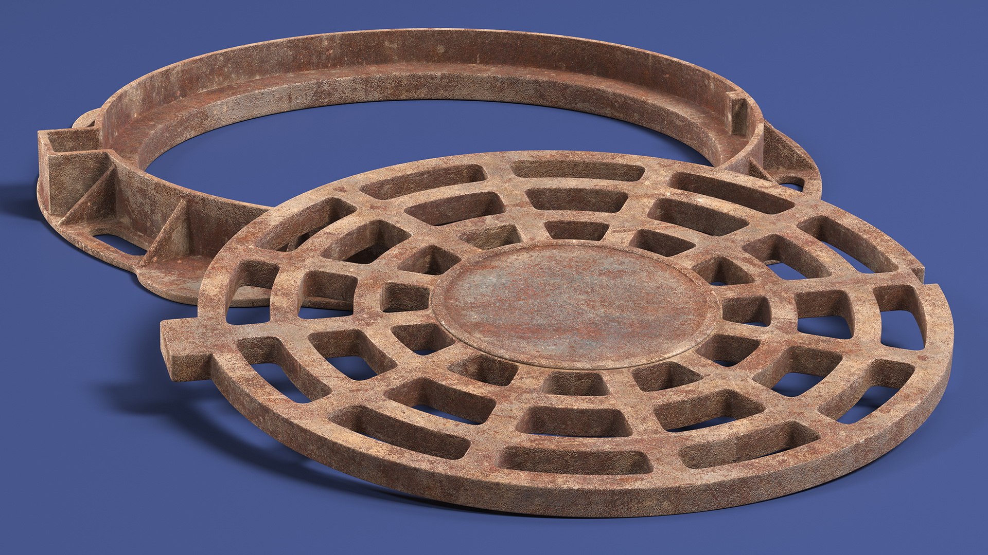 3D Rusty Stormwater Street Drain Model - TurboSquid 1958490