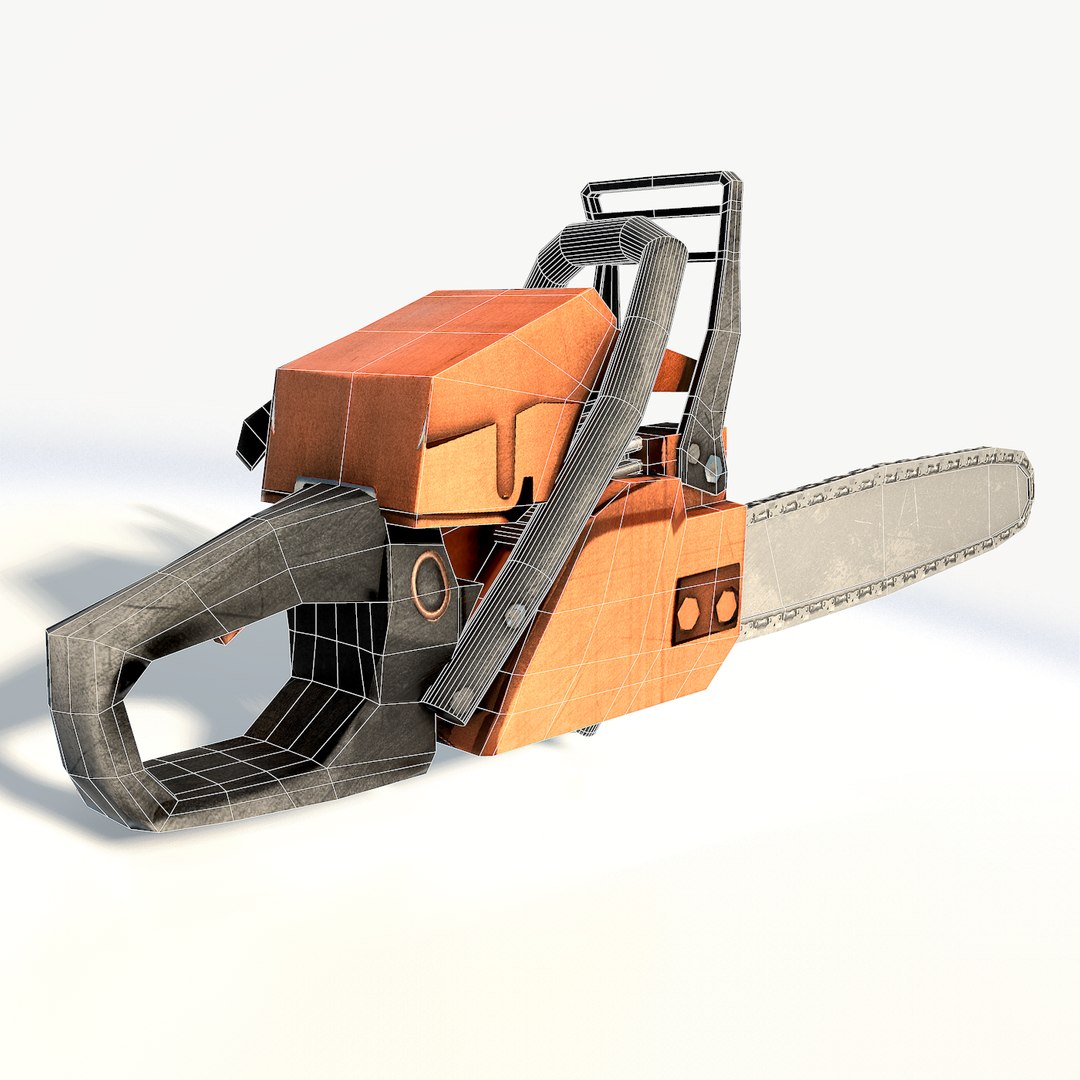 3d Model Realistic Chain Saw