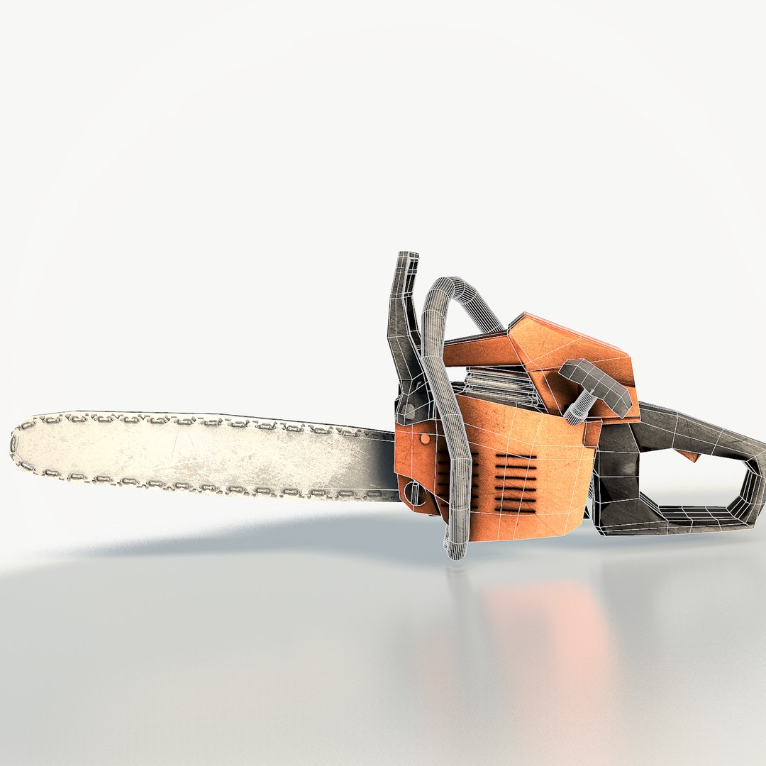 3d Model Realistic Chain Saw
