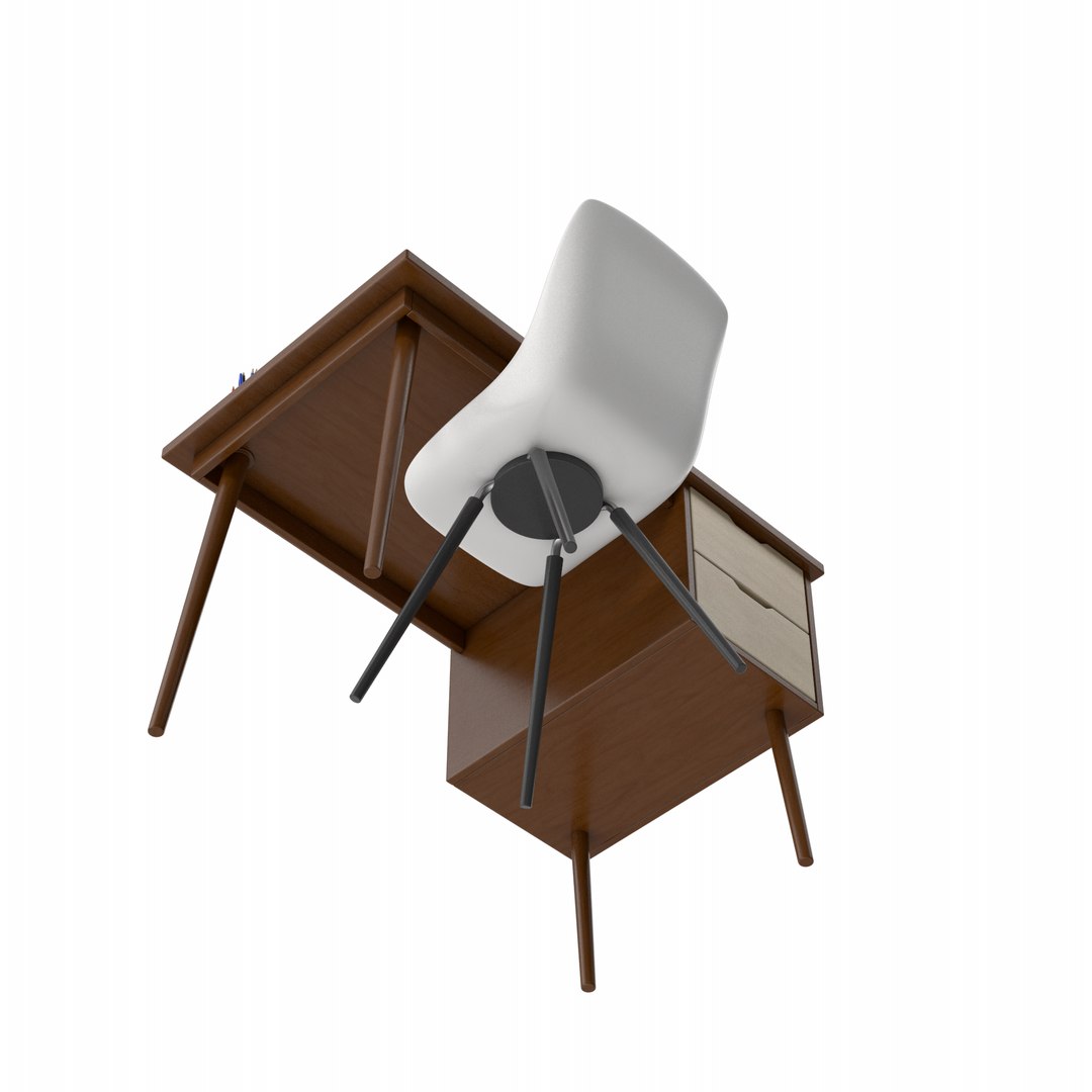 3D Computer Desk Set model - TurboSquid 1887156