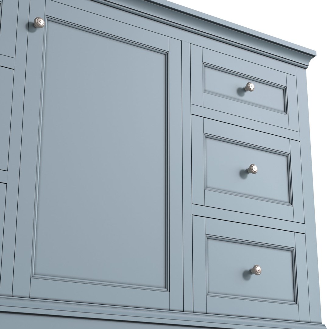 Blue Sideboards In A Classic Style Buffet 3D Model - TurboSquid 2101346