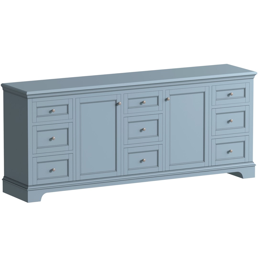 Blue Sideboards In A Classic Style Buffet 3D Model - TurboSquid 2101346