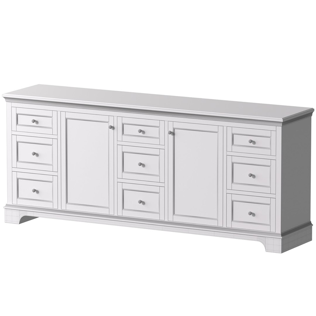 Blue Sideboards In A Classic Style Buffet 3D Model - TurboSquid 2101346