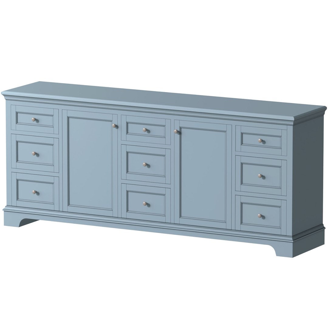 Blue Sideboards In A Classic Style Buffet 3D Model - TurboSquid 2101346