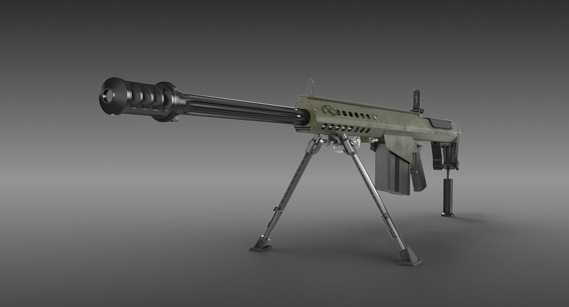 Barrett M107 A1 3d Model
