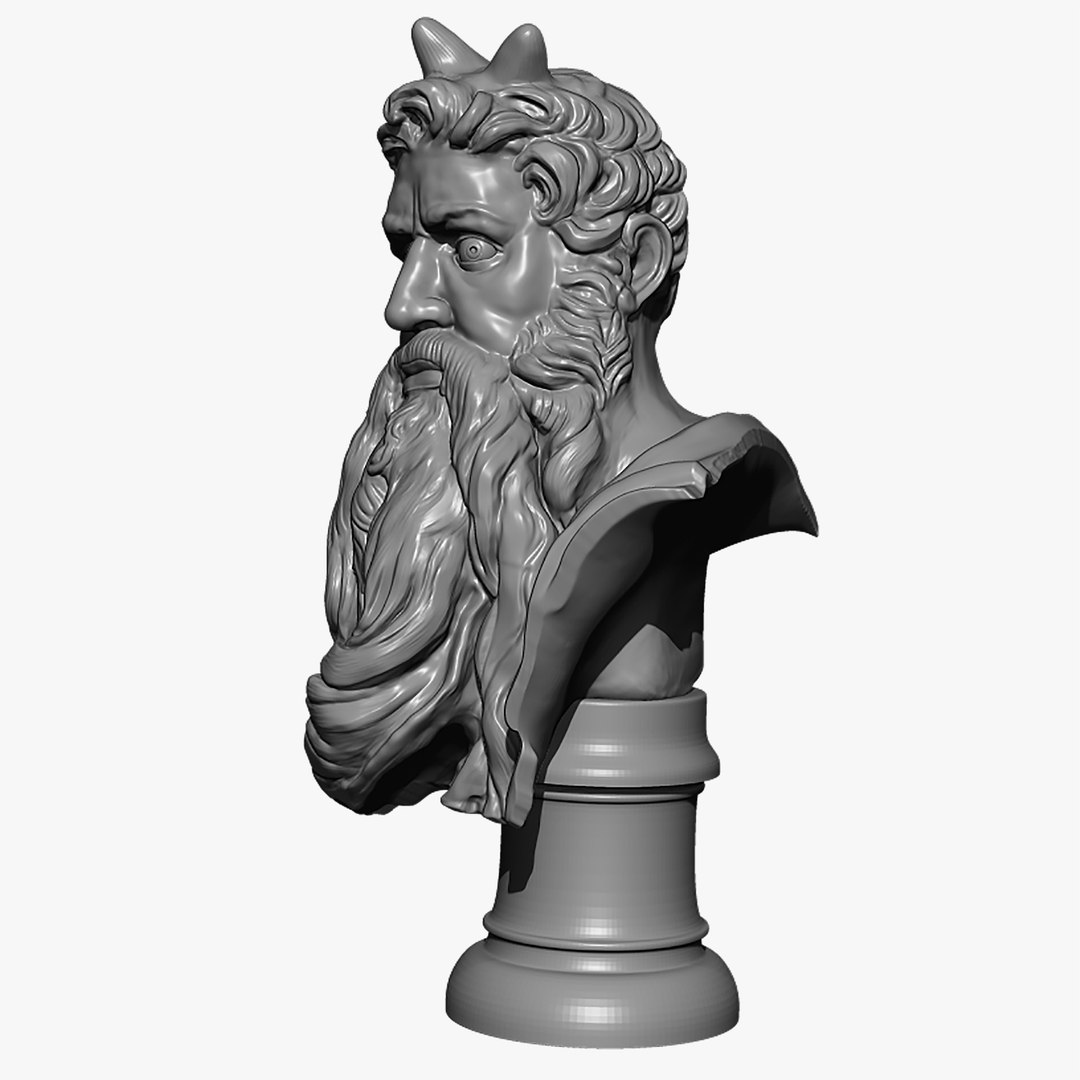 3d model moses michelangelo buonarroti