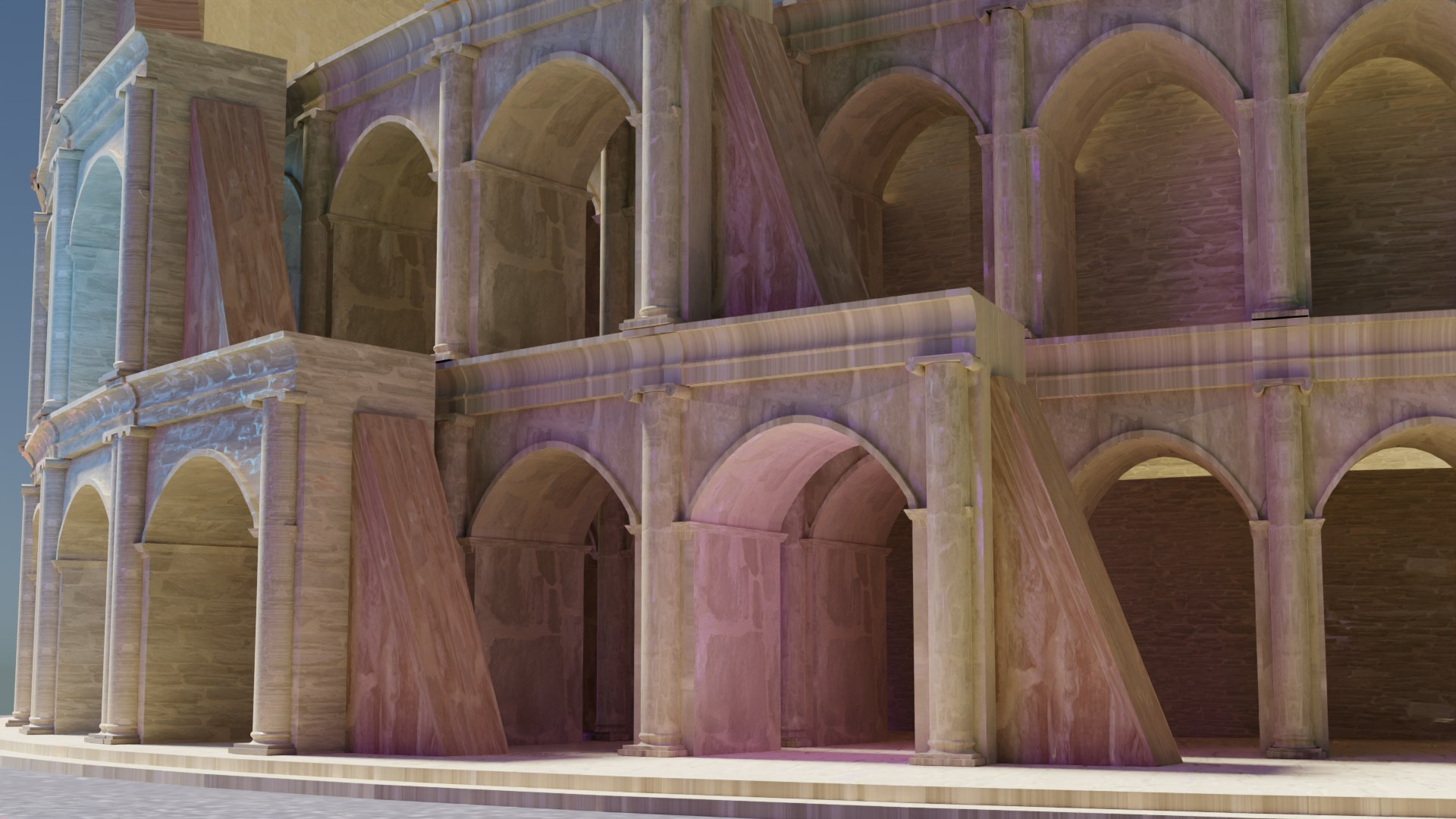 3D Colosseum Low-poly Model - TurboSquid 2144148