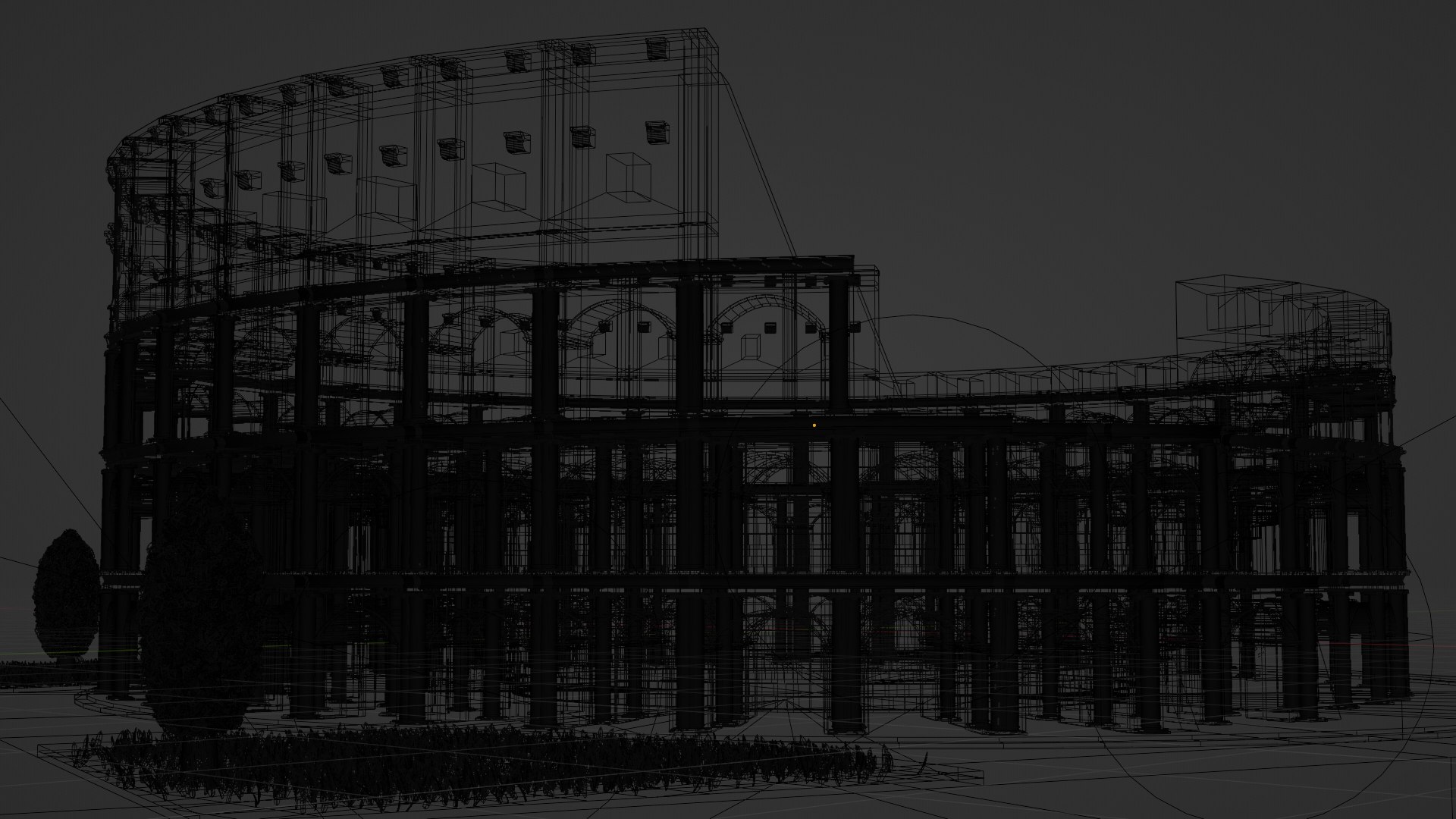 3D Colosseum Low-poly Model - TurboSquid 2144148