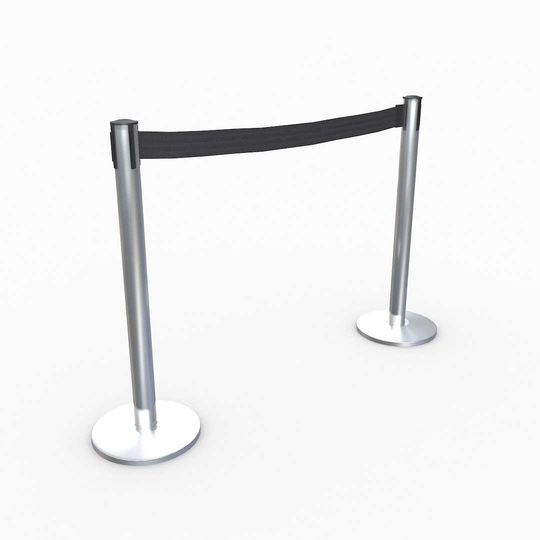 Airport Stanchions Metal Short 3D Model - TurboSquid 1298459