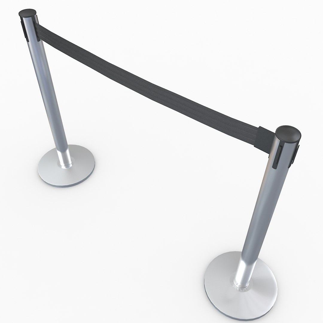 Airport Stanchions Metal Short 3D Model - TurboSquid 1298459