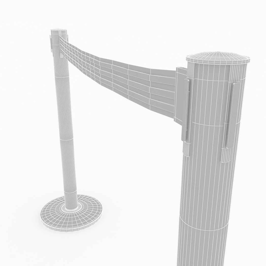 Airport Stanchions Metal Short 3D Model - TurboSquid 1298459