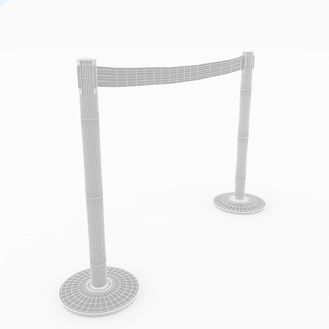 Airport Stanchions Metal Short 3D Model - TurboSquid 1298459