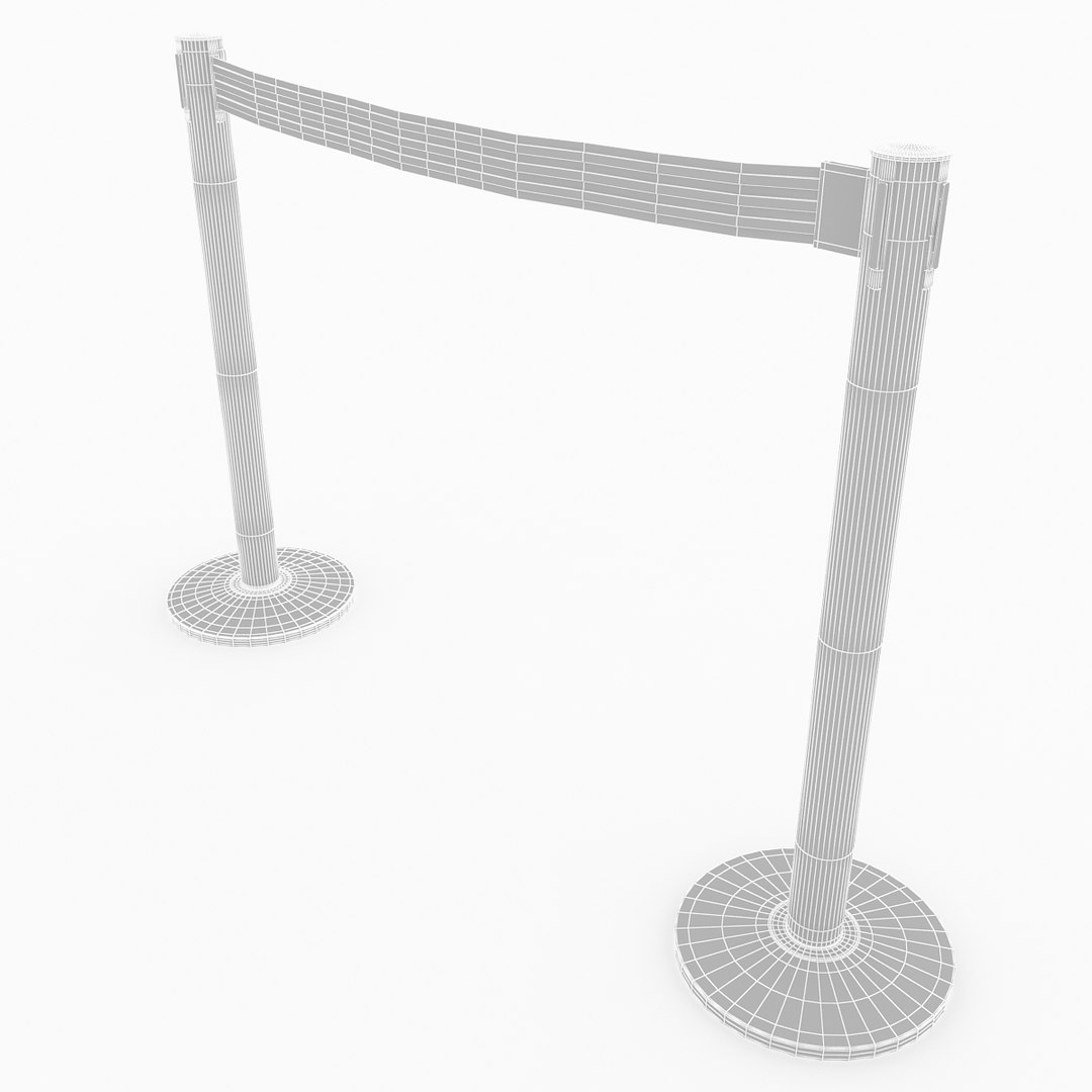 Airport Stanchions Metal Short 3D Model - TurboSquid 1298459