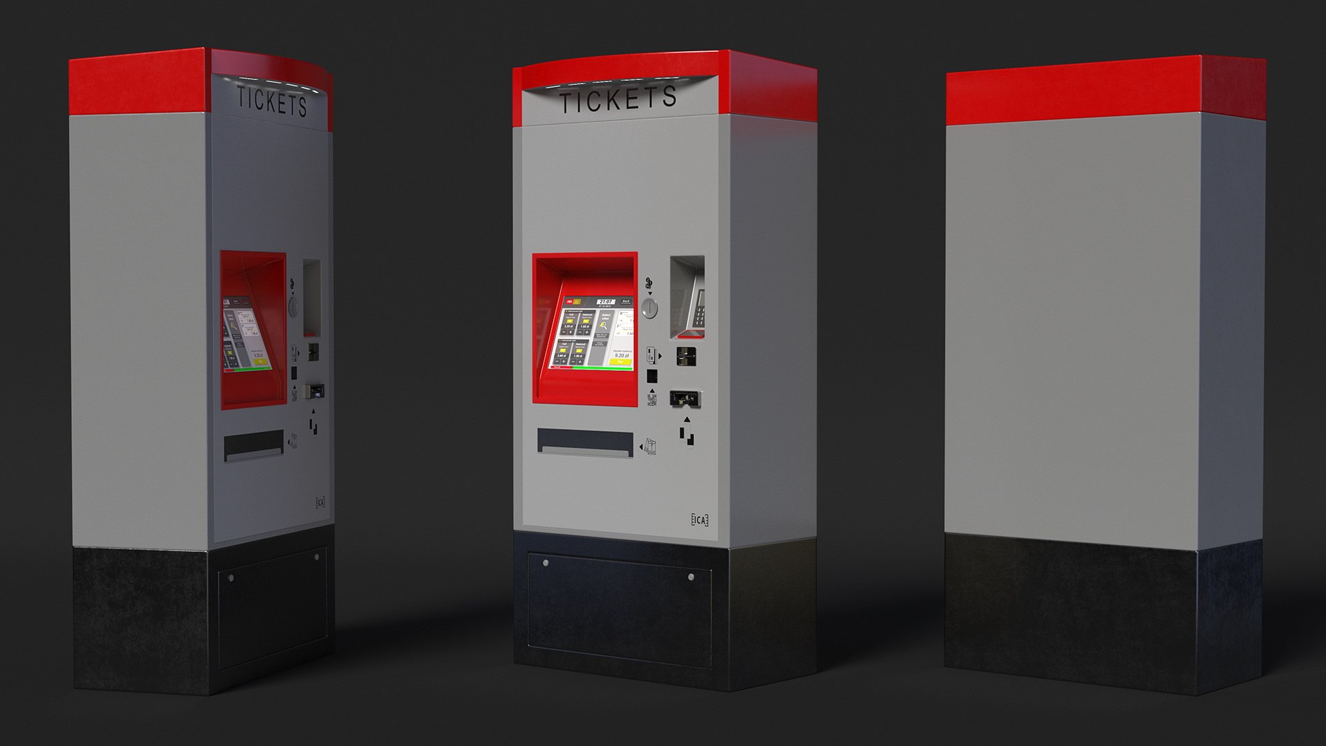 Ticket Vending Machine Grey ICA Traffic Model - TurboSquid 2270640