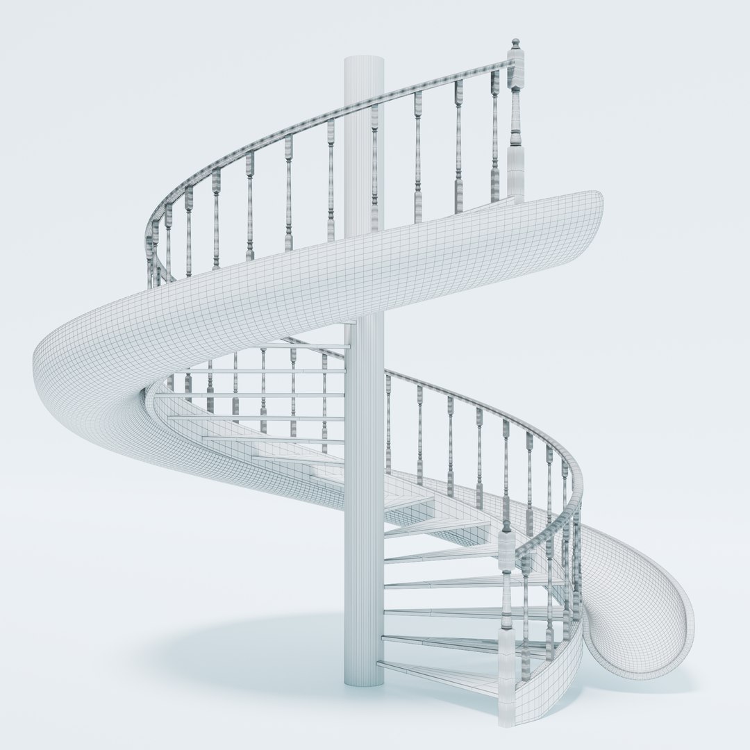 3D Curved Stairs - TurboSquid 1816731